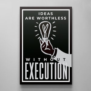 ALEC MONOPOLY Wall ART, Ideas Are Worthless , Office Canvas, Luxury ...