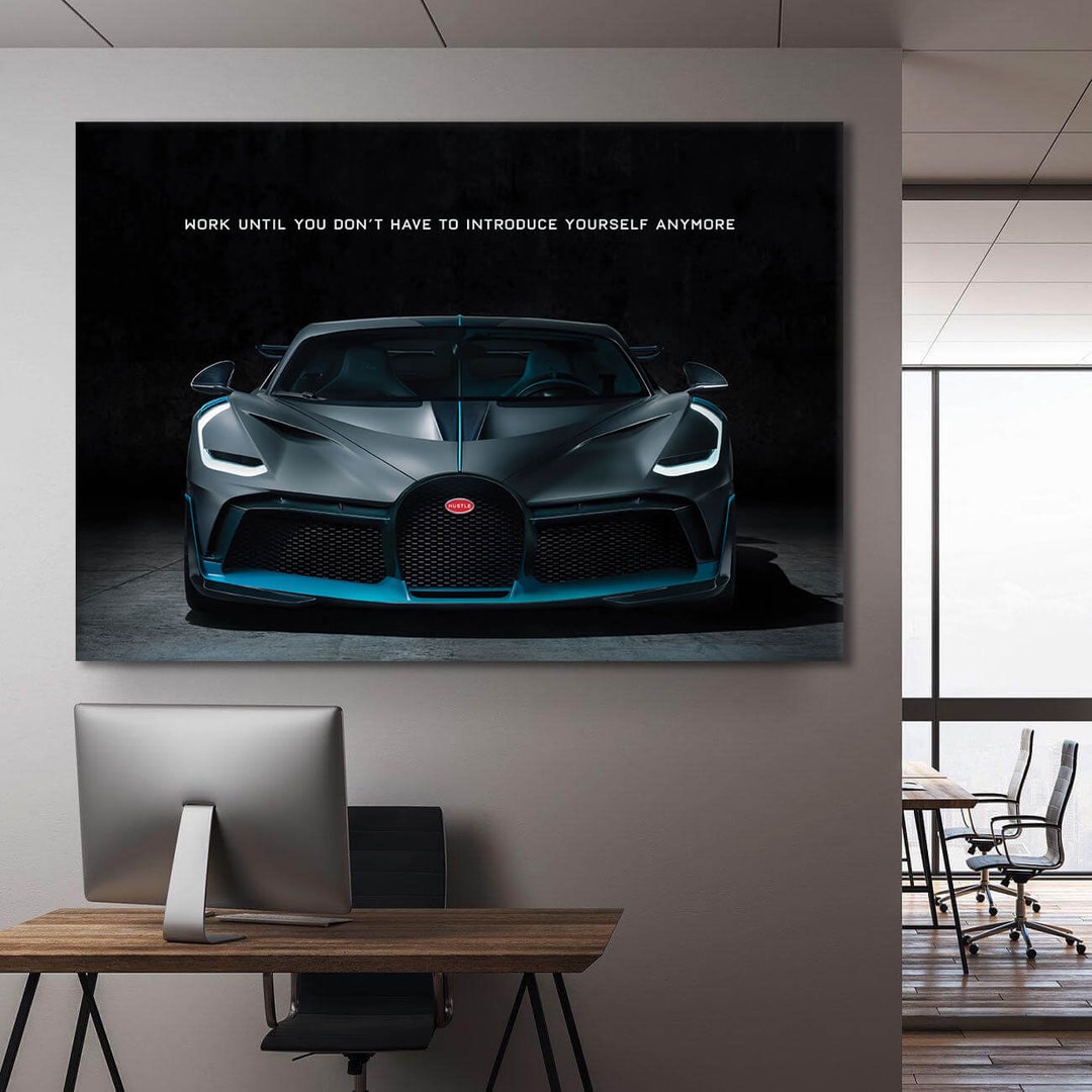Bugatti Supercar Poster: Motivational Man Cave Decor - Etsy