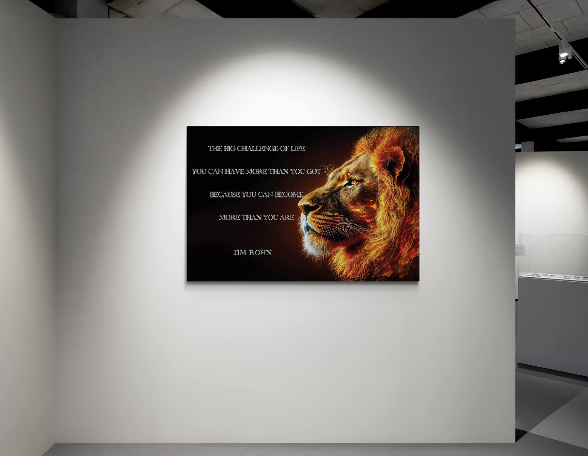 LION WALL ART Jim Rohn Motivational Quotes Inspirational Wall Art ...