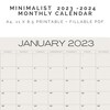 Digital Editable Cute Undated Calendar, Printable PDF - Etsy