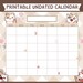Editable Cute Kawaii Undated Calendar, Printable, Digital - Etsy