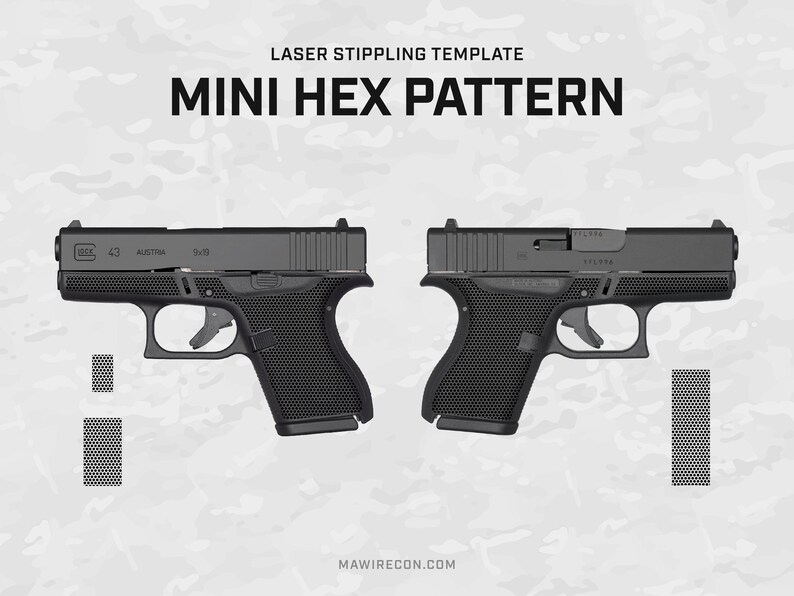 Glock SVG Stippling Pattern for Laser Engraving | G43 Mini Hex Pattern ...
