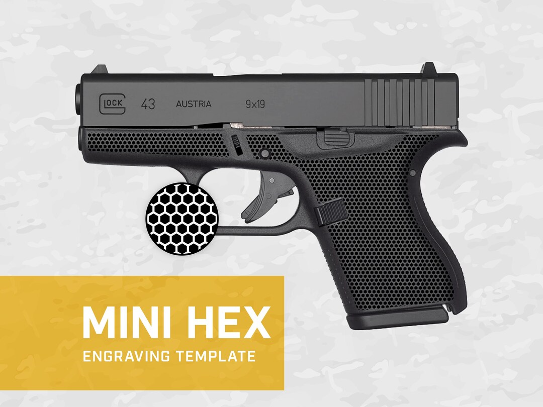 Glock SVG Stippling Pattern for Laser Engraving | G43 Mini Hex Pattern ...