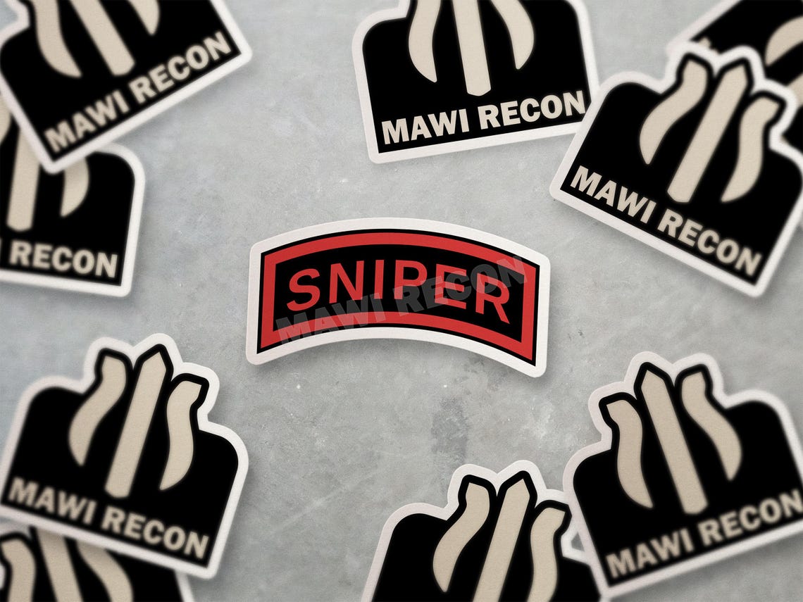 Sniper Tab Sticker | Military Gear, Durable Vinyl - Etsy