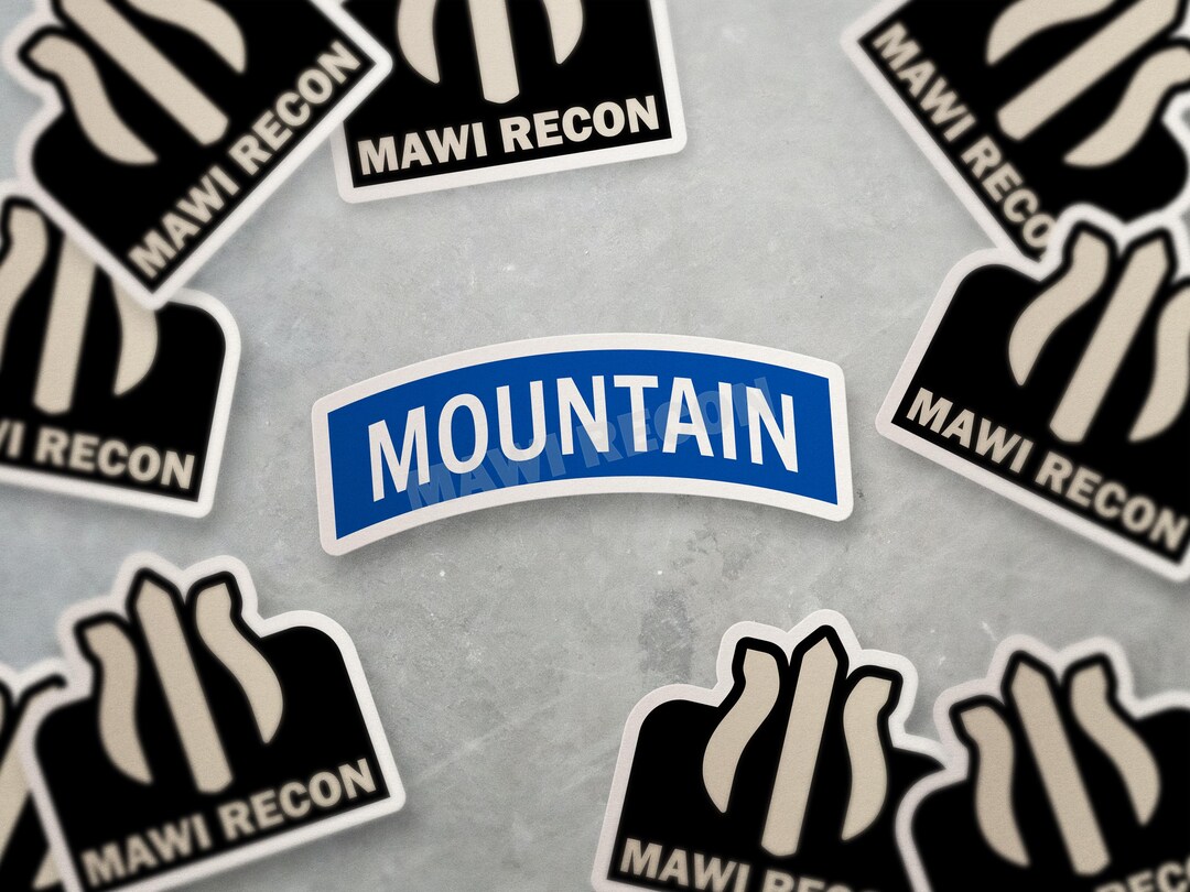 Mountain Tab Sticker | 10th Mountain Division, US Army, Mountaineering ...