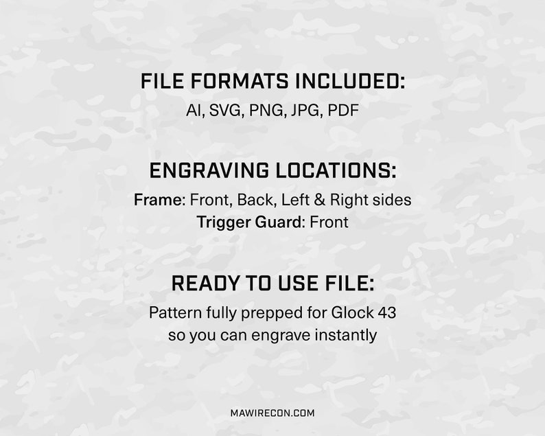 Glock SVG Stippling Pattern for Laser Engraving, G43 Diamond Pattern - Etsy