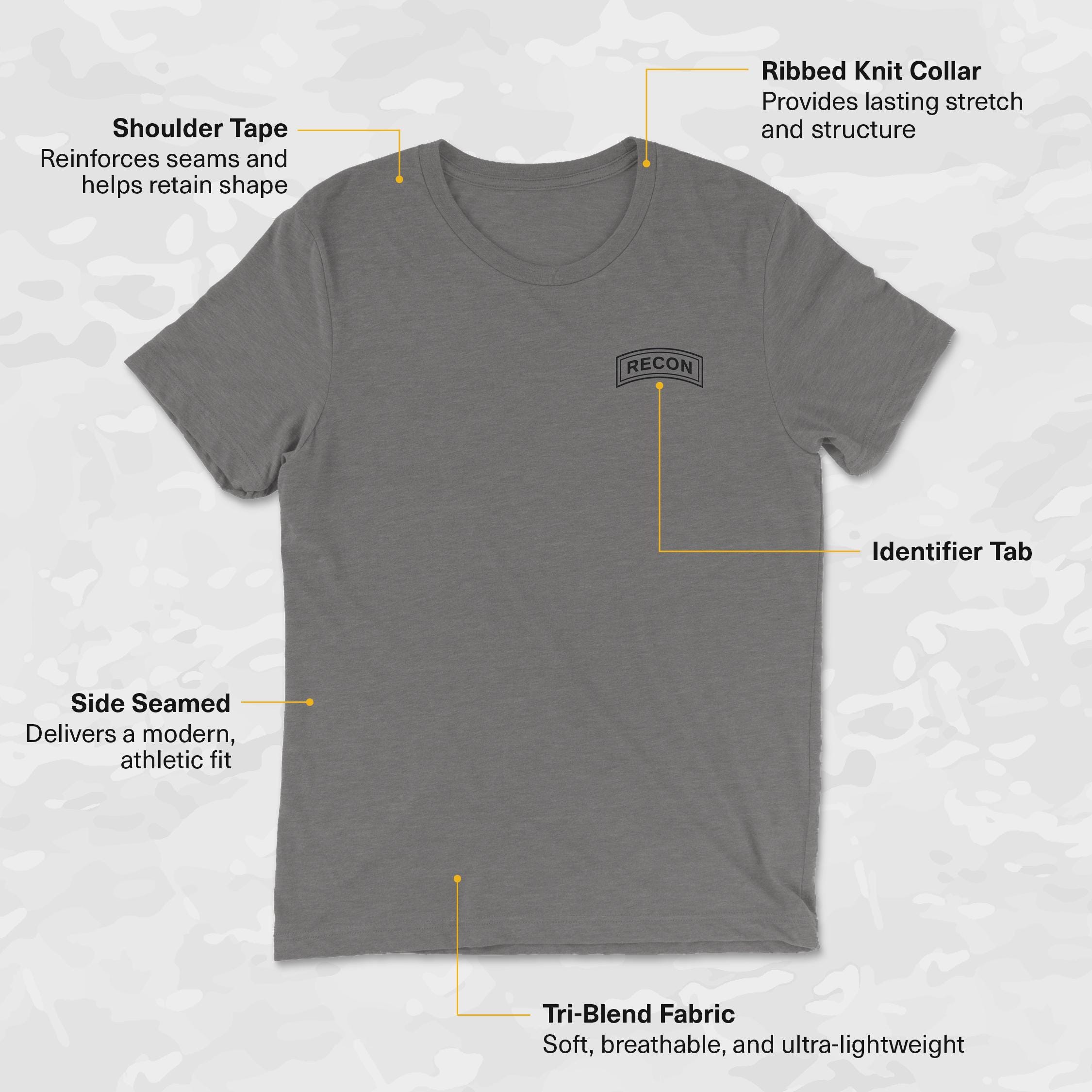 Recon Tab Tri-blend T-shirt | Lightweight Army Training Tee - Etsy