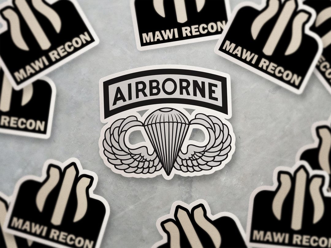US Army Airborne Sticker | Jump Wings, Parachutist Badge, Paratrooper ...