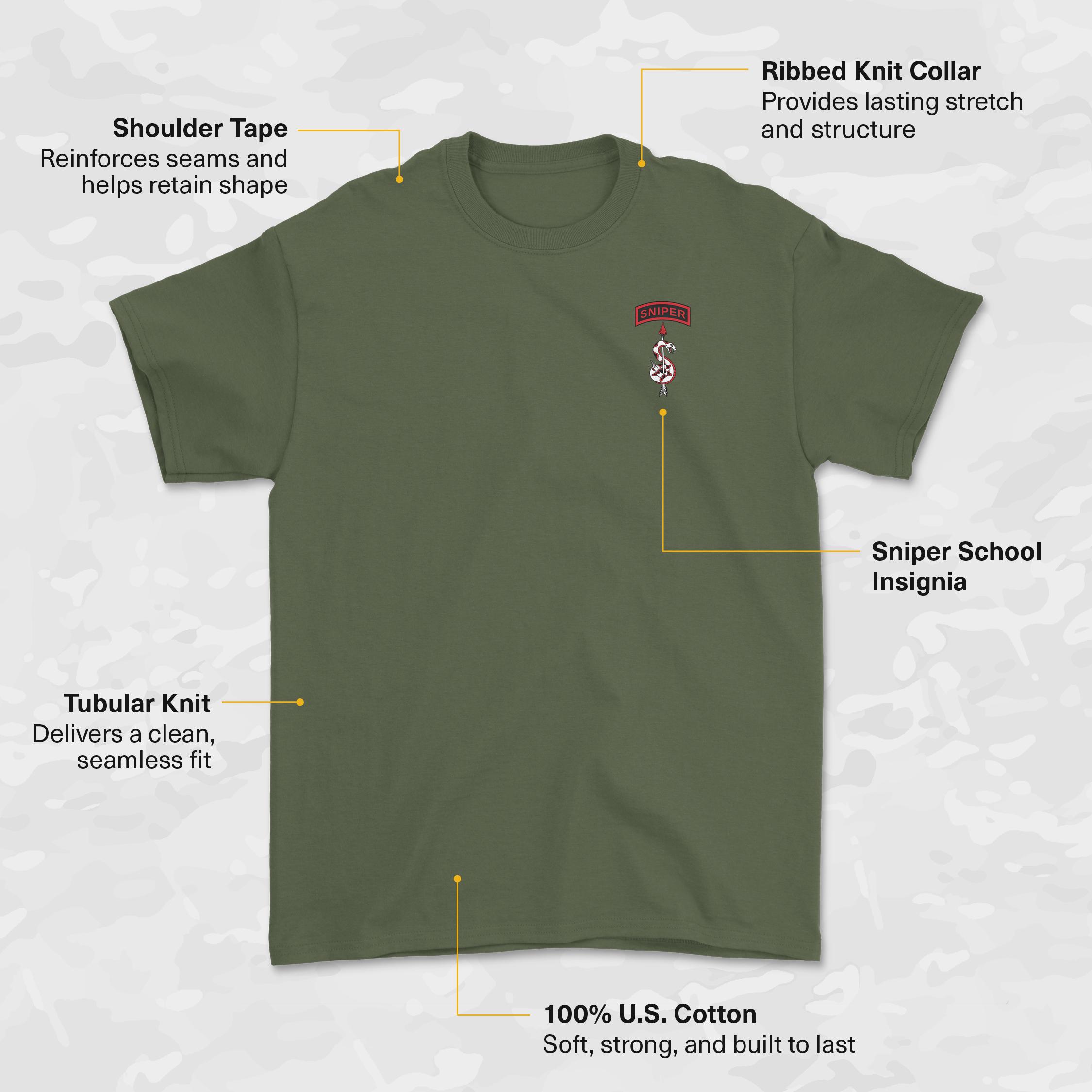 US Army Sniper School T-shirt | Snake & Arrow Tab - Etsy