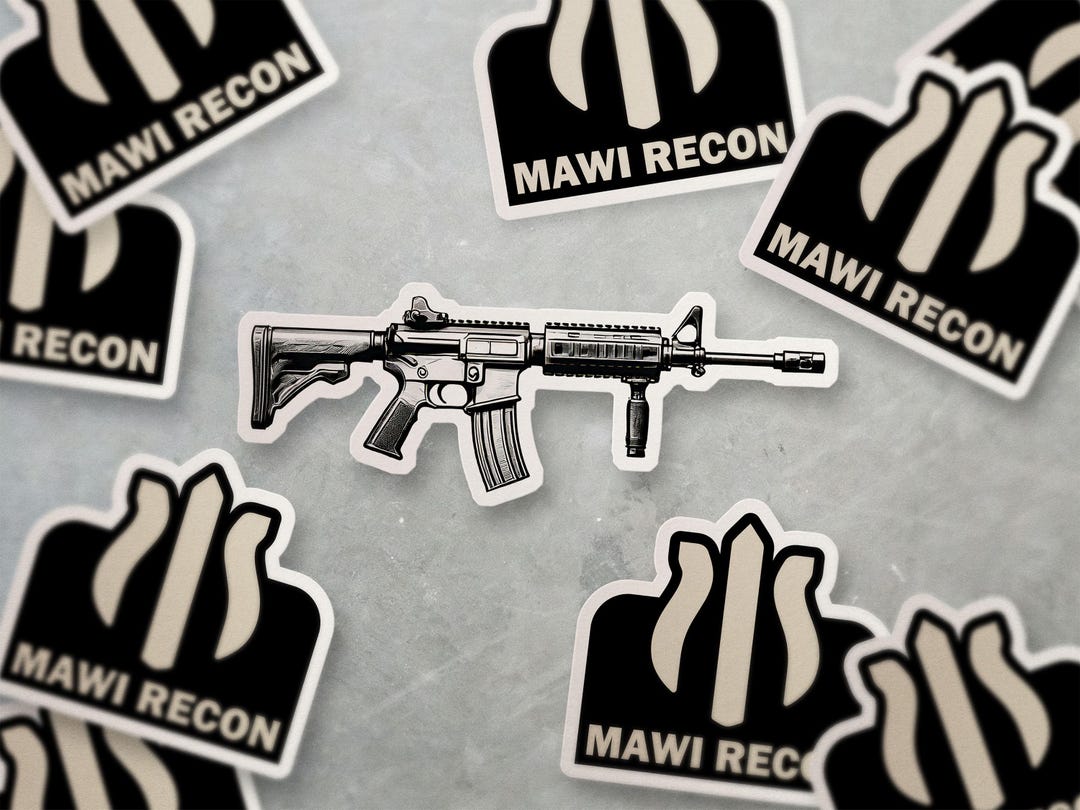 Tactical M4 Carbine Rifle Stickers Durable Die-cut Vinyl, Matte Finish ...