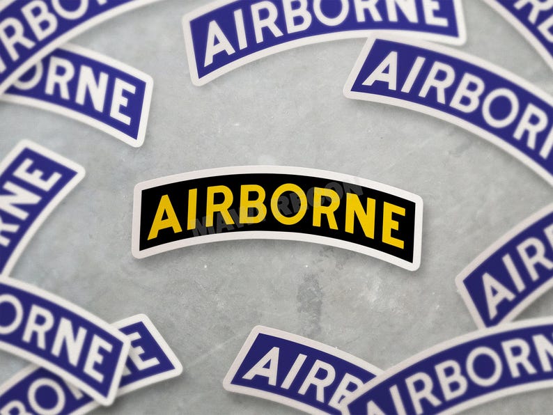 Airborne Tab Sticker | Paratrooper, US Army, Special Skills Training ...