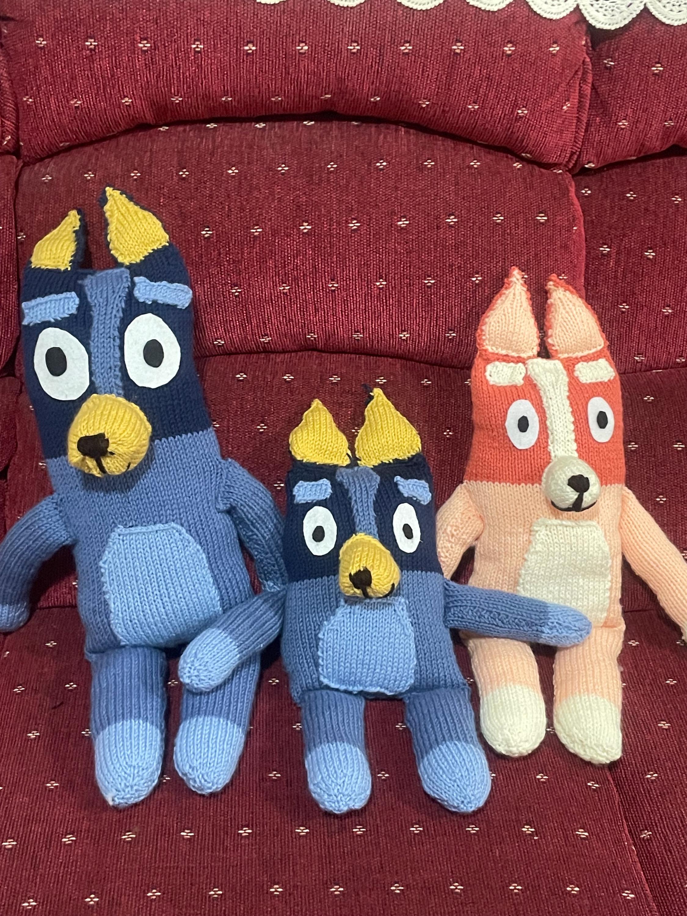 Bluey and Bingo Knitted Toys - Etsy