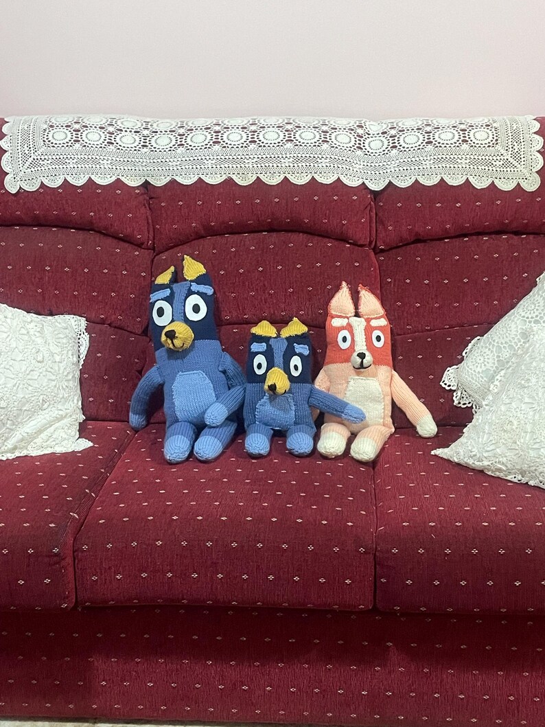 Bluey and Bingo Knitted Toys - Etsy