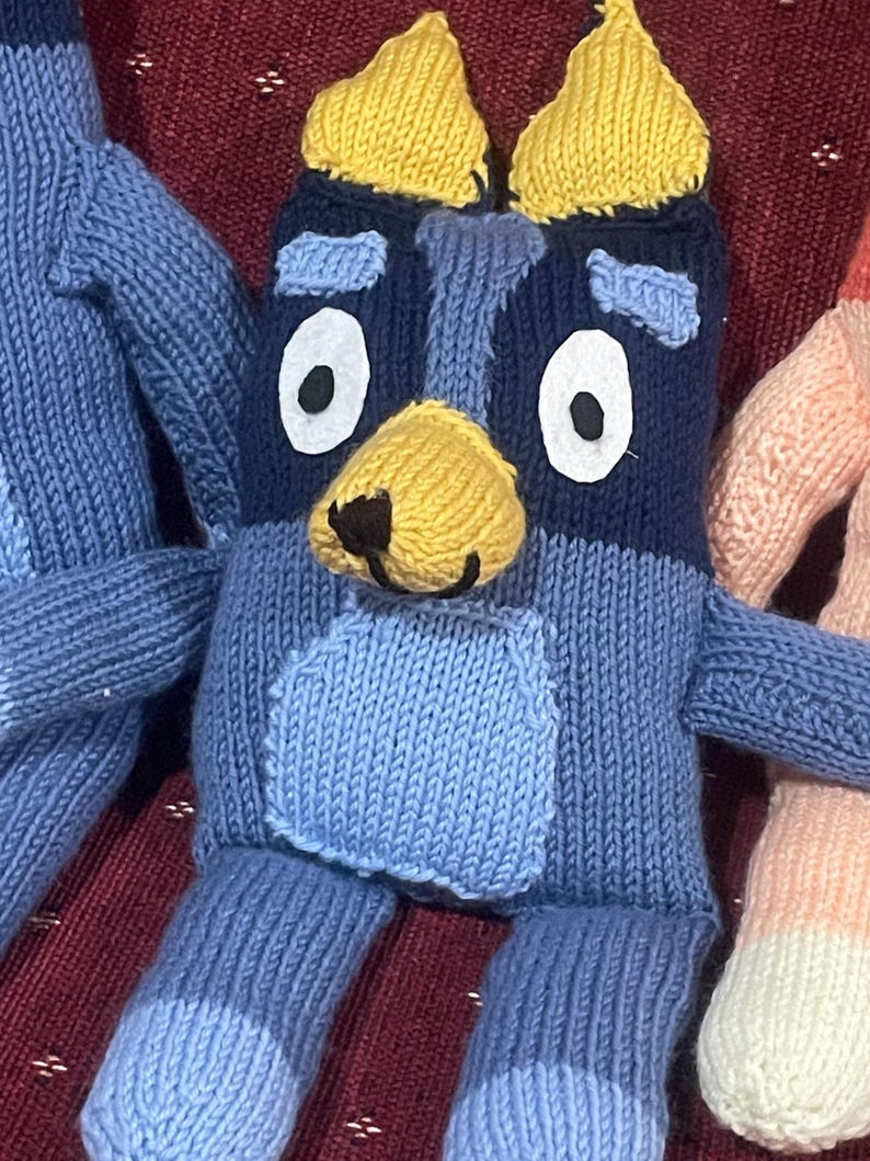 Bluey and Bingo Knitted Toys - Etsy