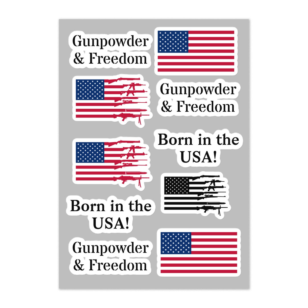 Gunpowder and Freedom Sticker Sheet - Etsy