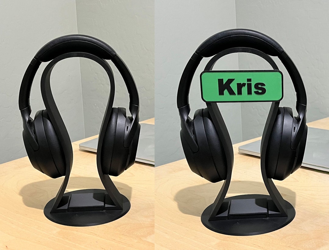 Minimalist Headphone Stand With Optional Personalized Name Plate - Etsy