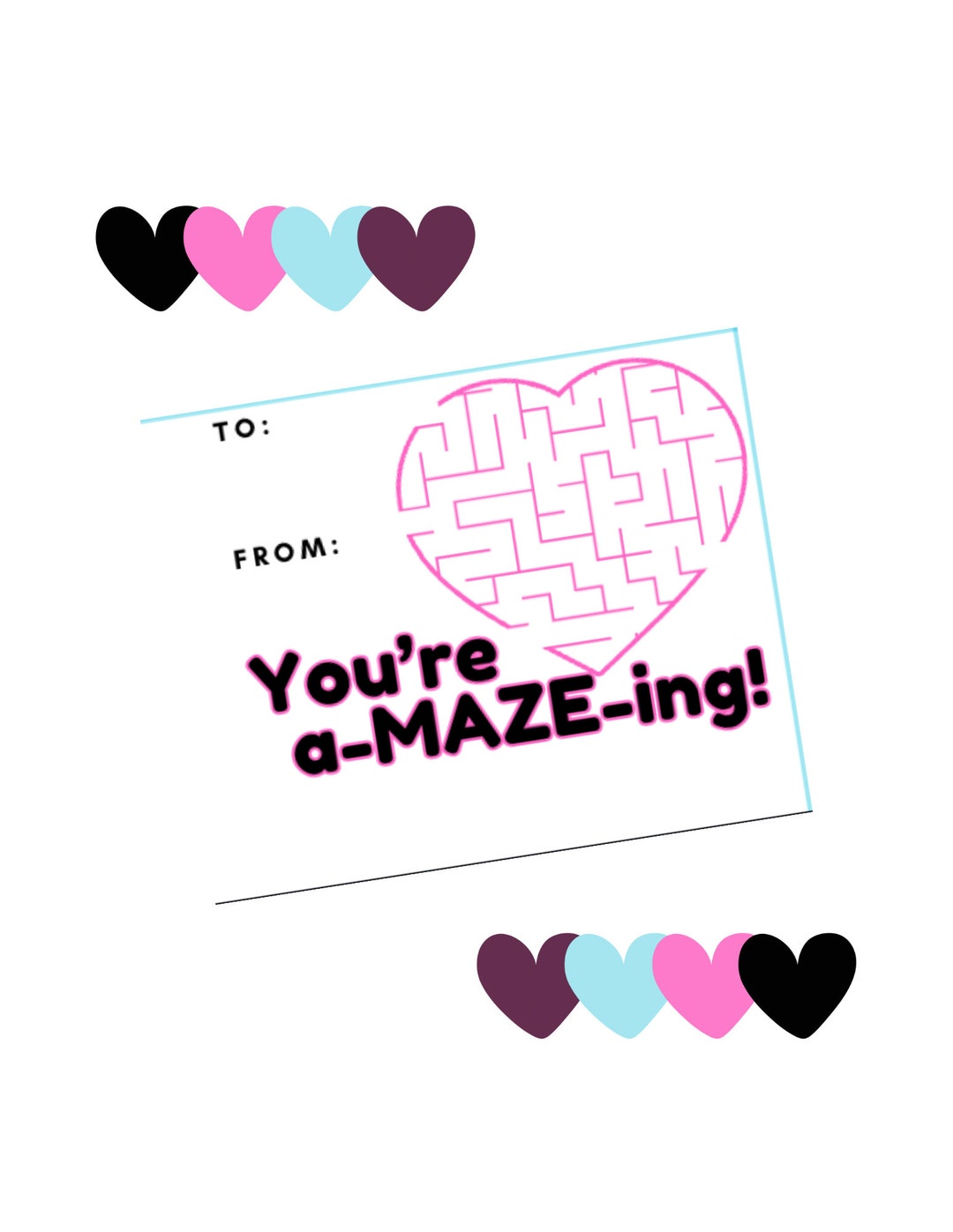A-maze-ing Valentine Card - Etsy