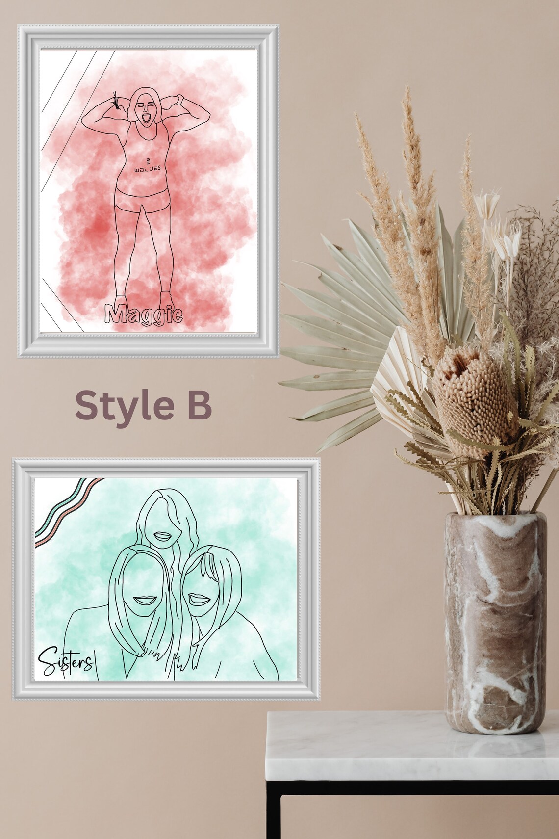 Personalized Outline Portrait - Etsy