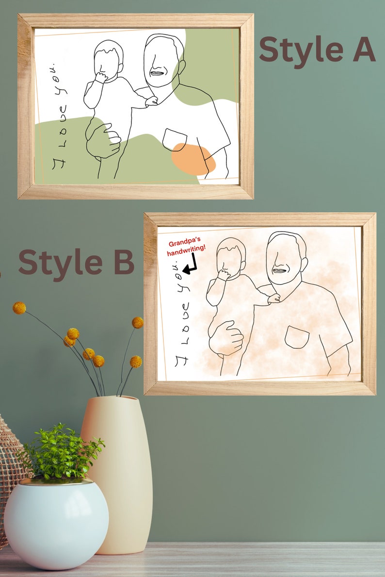 Personalized Outline Portrait - Etsy