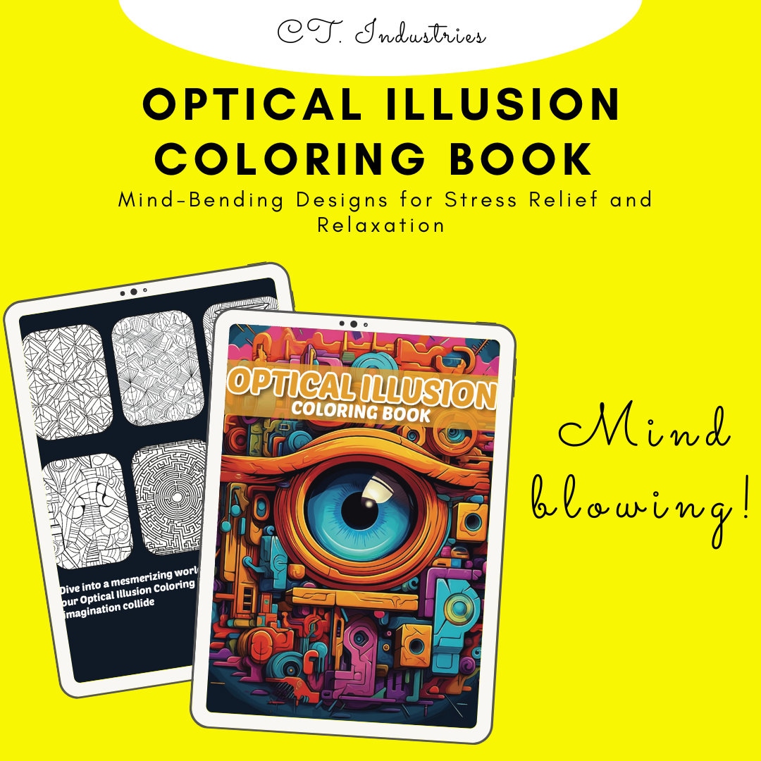 Optical Illusion Colouring Book - Printable File - Etsy