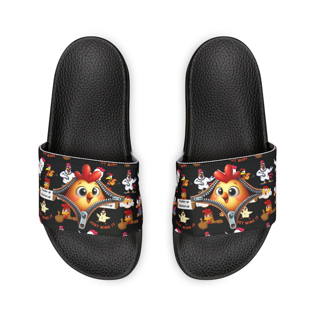 Kids Cartoon Chicken PU Slide Sandals for Summer Fun Comfortable ...