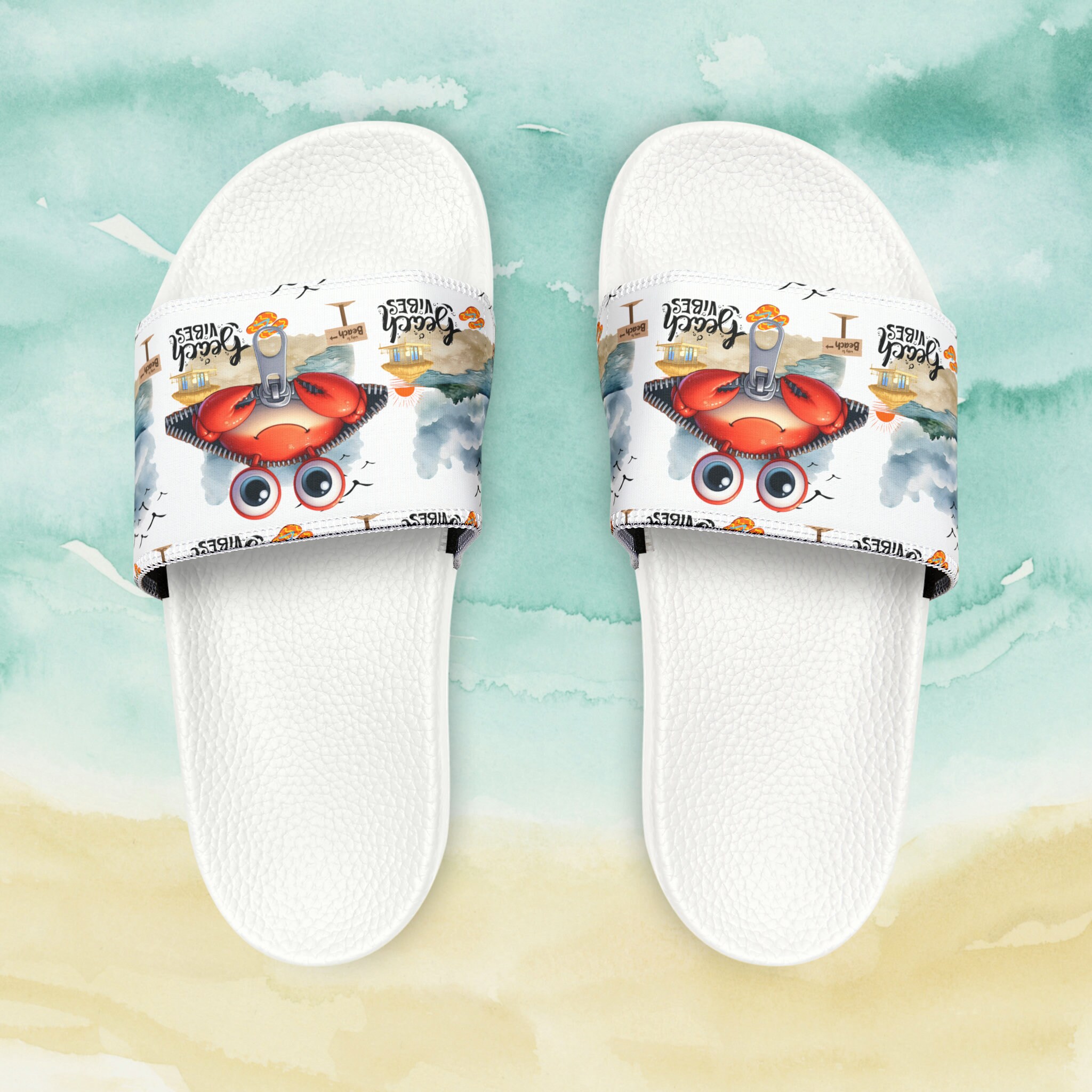 Kids Beach Crab Cartoon Slide Sandals: Summer Pool Shoes - Etsy