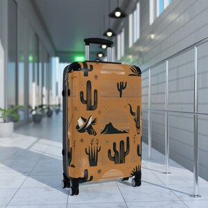 Desert Charm Print Suitcase - Unique Cactus & Wildlife Print Travel ...