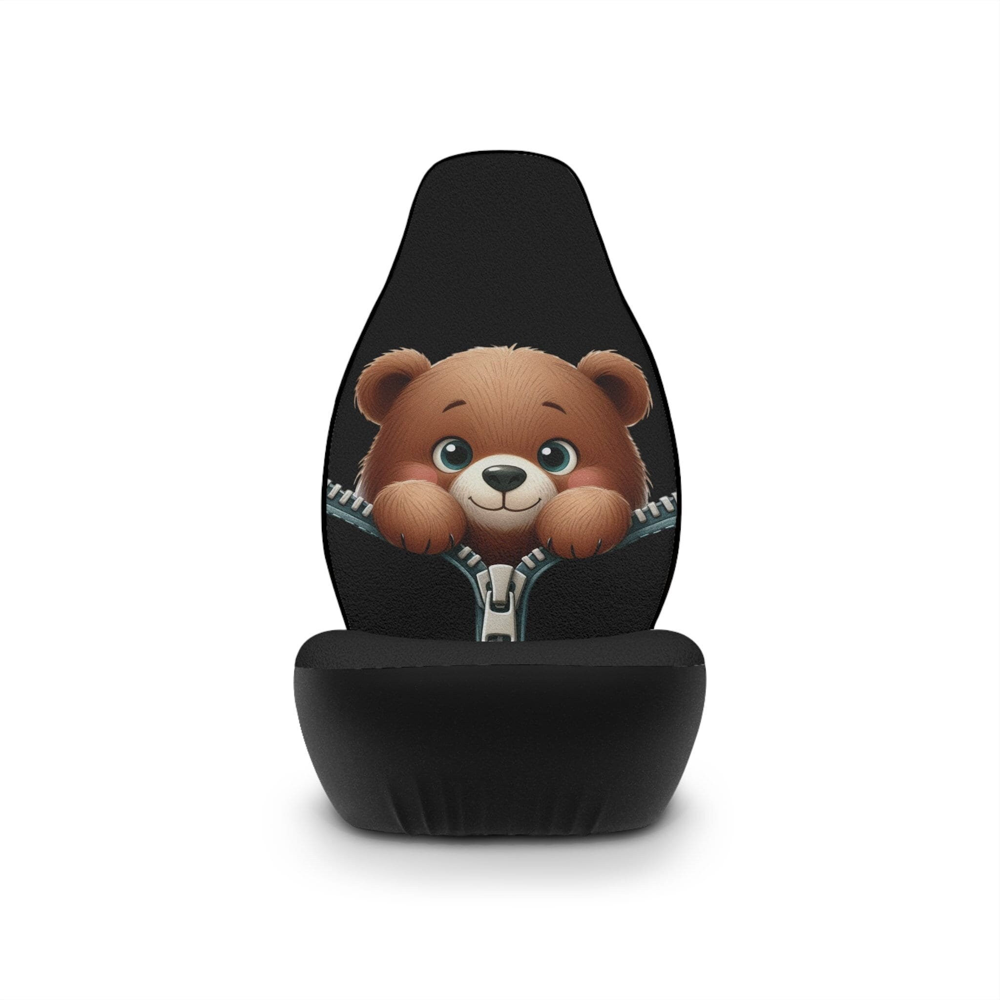 Baby Brown Bear Cute Cub Playing Hide and Seek Car Seat Cover Playfull ...