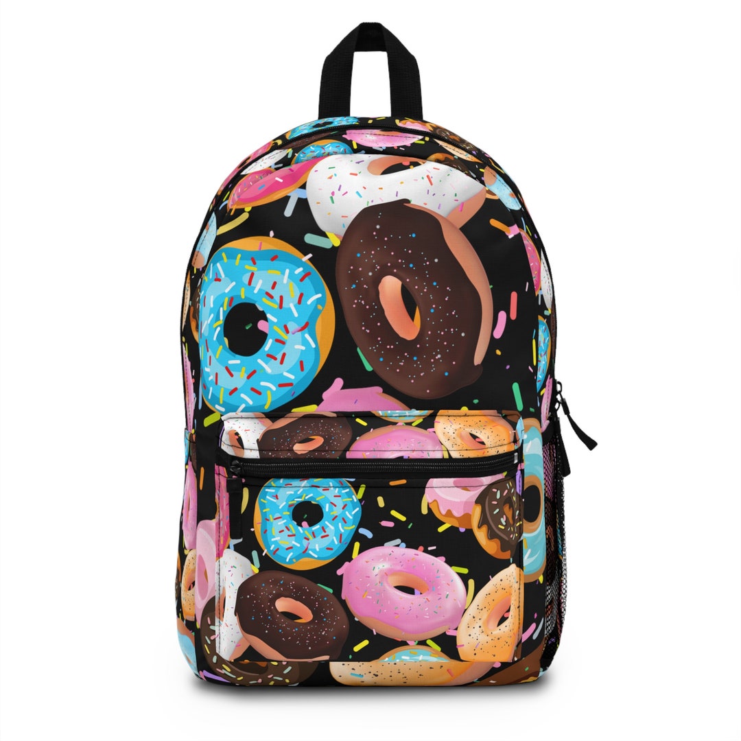 Colorful Donut Print Backpack Durable, Lightweight & Waterproof ...
