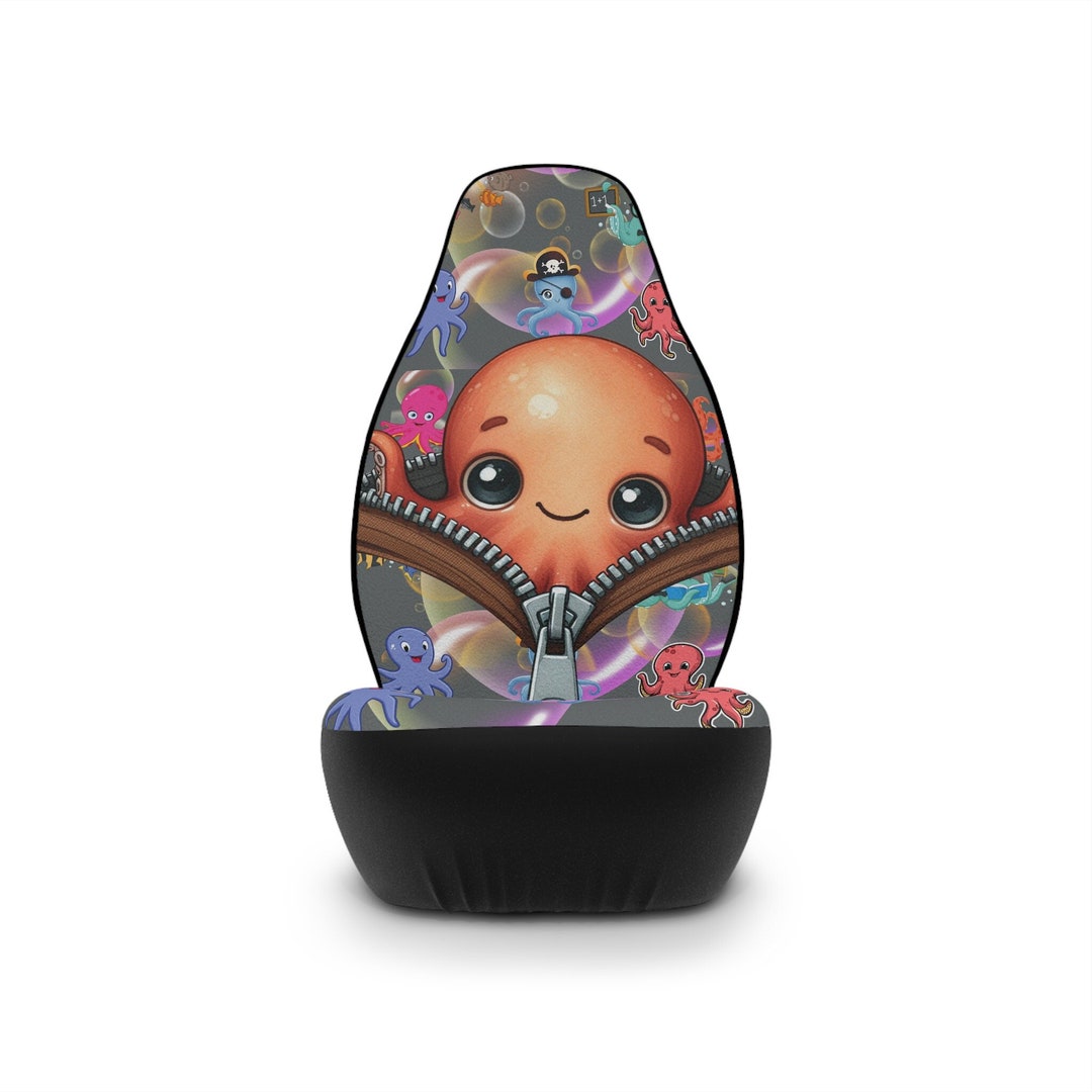 Octopus Cartoon Print Sea Aquatic Deluxe Custom Car Seat Covers - Easy ...