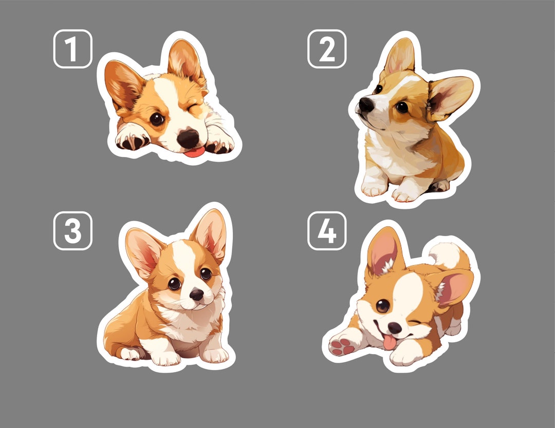 Corgi Puppy Sticker Waterproof and Dishwasher Safe - Etsy