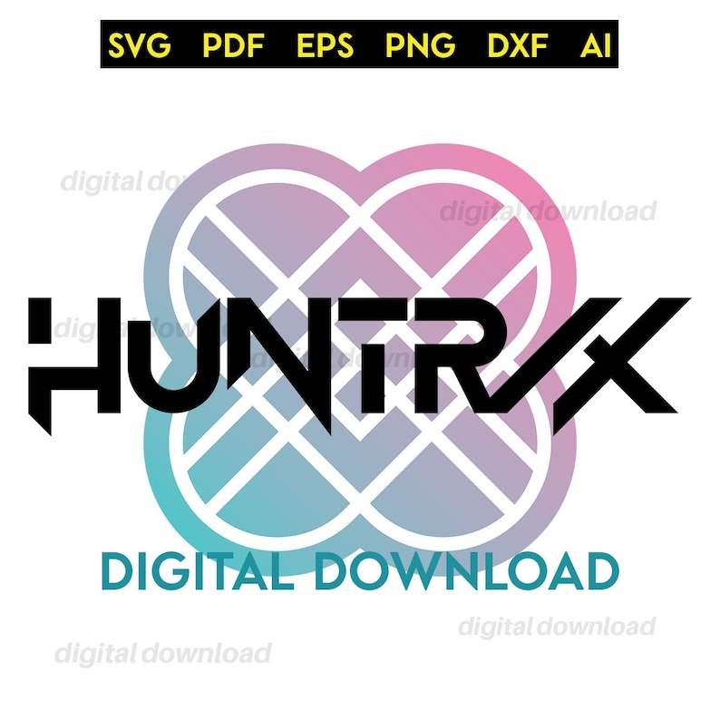 Huntrix Kpop Demon Hunters Logo Bundle. Svg, Png, Ai, Pdf, Dxf, Eps - Etsy