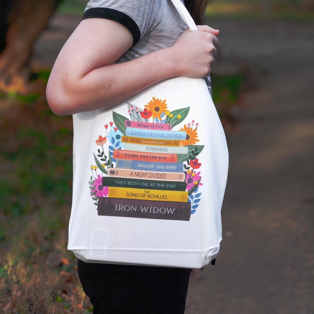 Your Titles Custom Book Tote Bag, Bookish Personalized Tote Bag ...