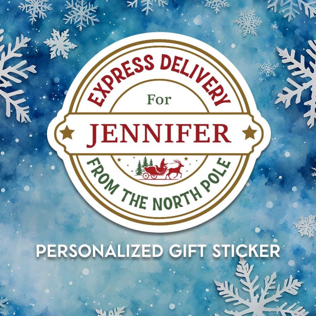 Personalized Custom North Pole Gift Stickers - Etsy