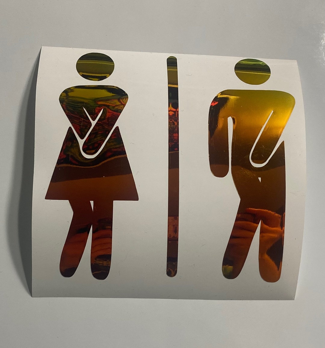 Funny Bathroom Vinyl Sticker - Etsy