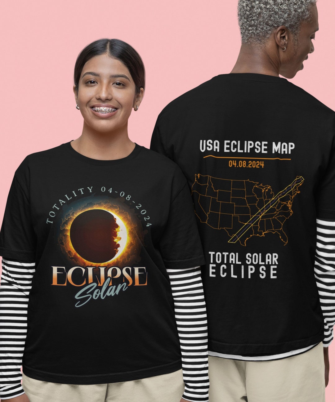 Total Solar Eclipse 2024 T-shirt, Eclipsed April 8th 2024, Rock Concert ...