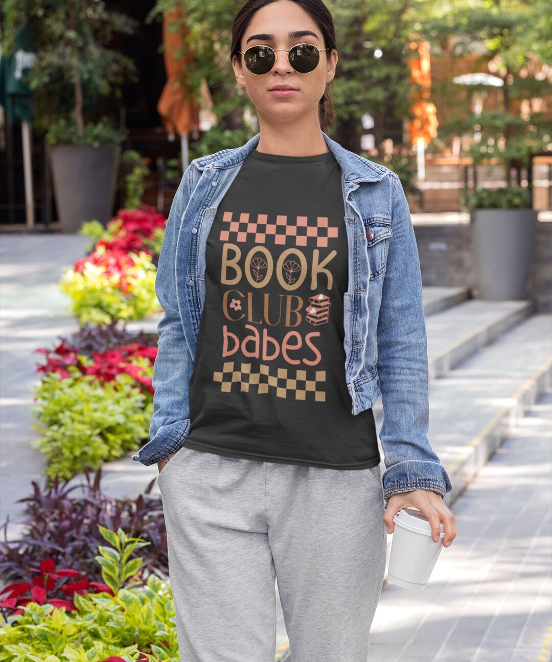 Book Club Babes Checkerboard T-shirt, Book Club Shirt, Bookish Gift ...
