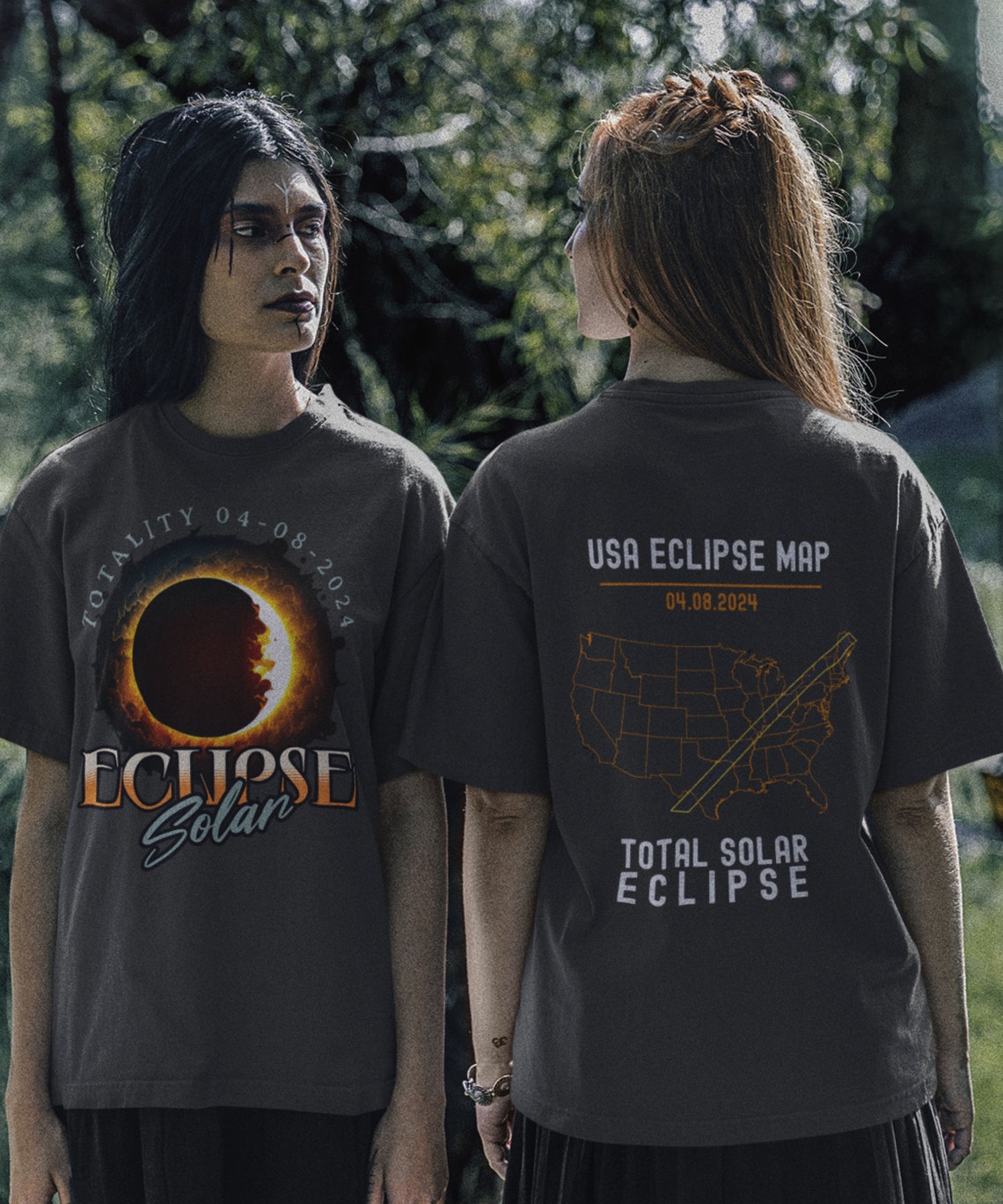 Total Solar Eclipse 2024 T-shirt, Eclipsed April 8th 2024, Rock Concert Tour Tee, USA Eclipse ...