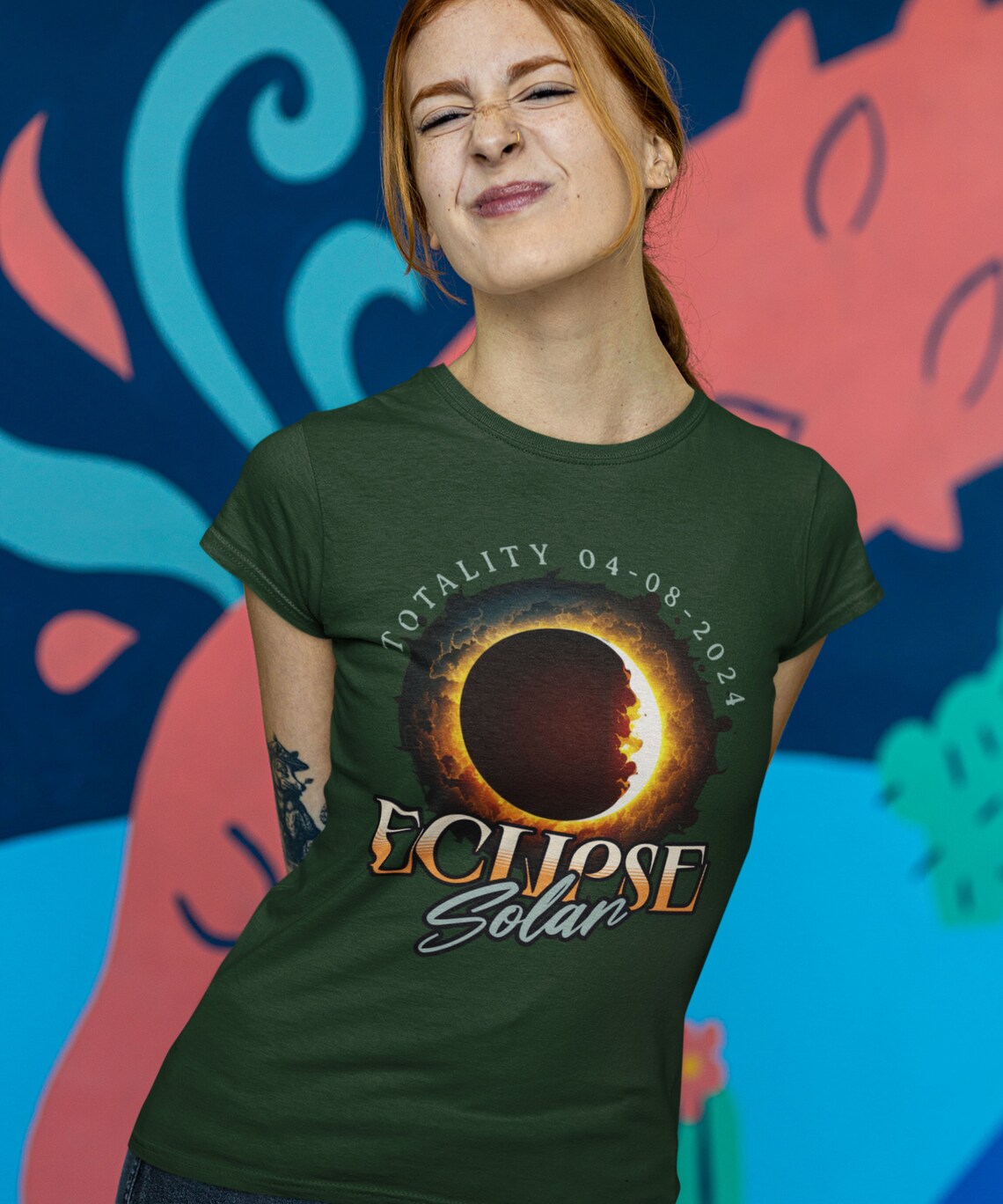 Total Solar Eclipse 2024 T-shirt, Eclipsed April 8th 2024, Rock Concert Tour Tee, USA Eclipse ...