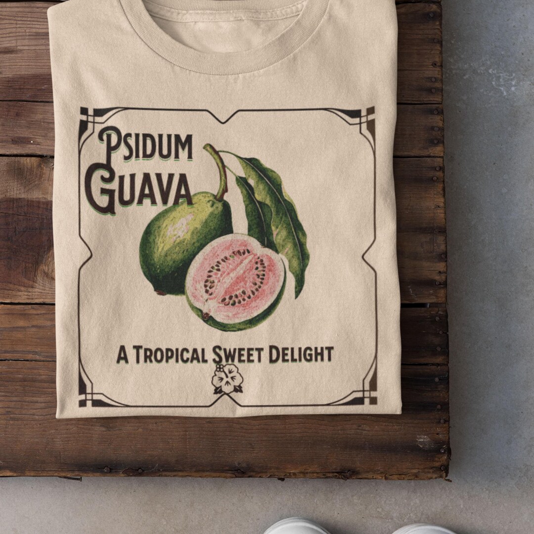 Guavas Retro Graphic Shirt, Psidium Guava Graphic T-shirt, Tropical ...