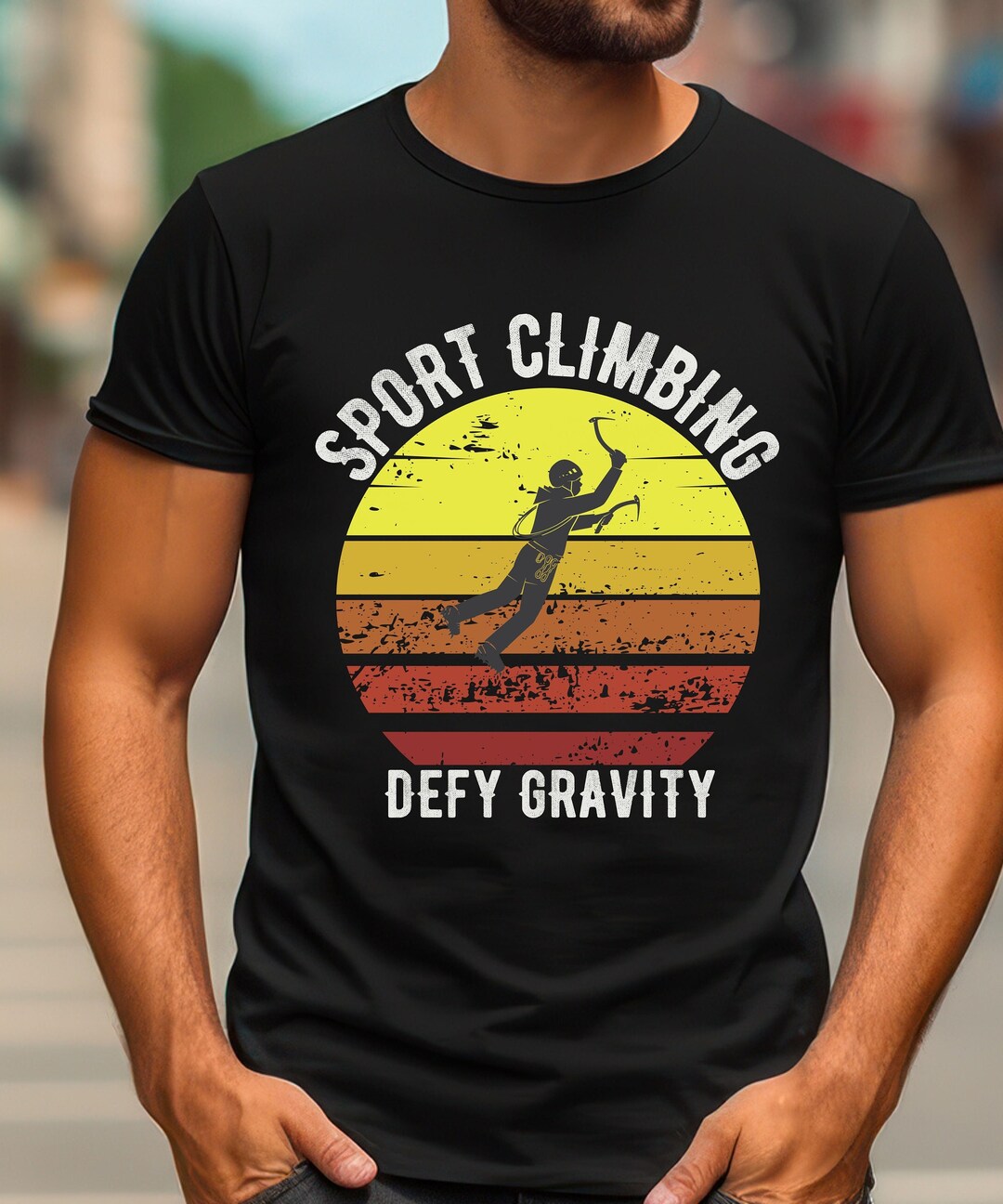Sport Climbing Defy Gravity T-shirt, Retro Sport Climbing Shirt, Rock ...