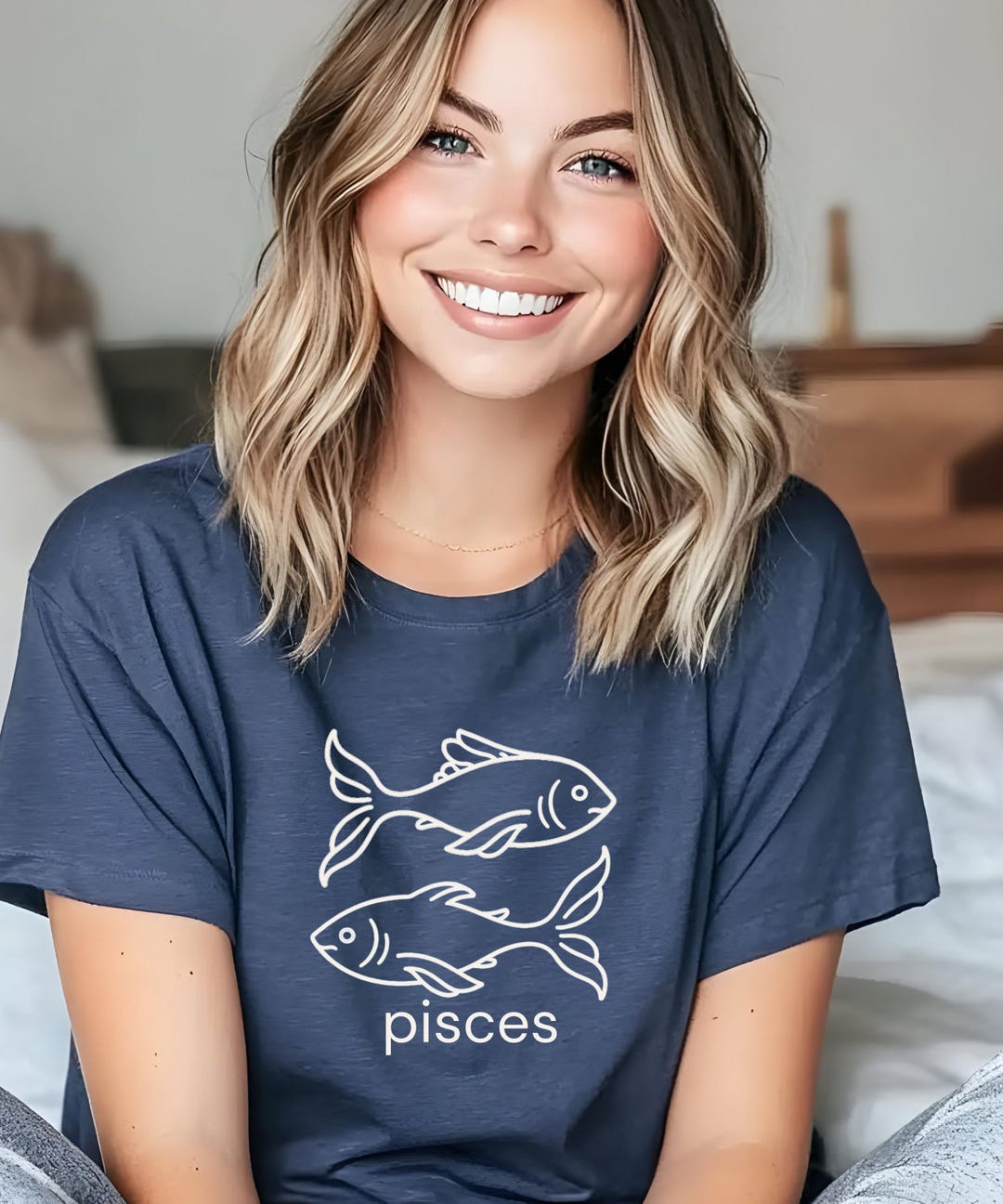Minimalist Pisces Shirt, Astrology Line Art Graphic Tee, Horoscope Gift ...