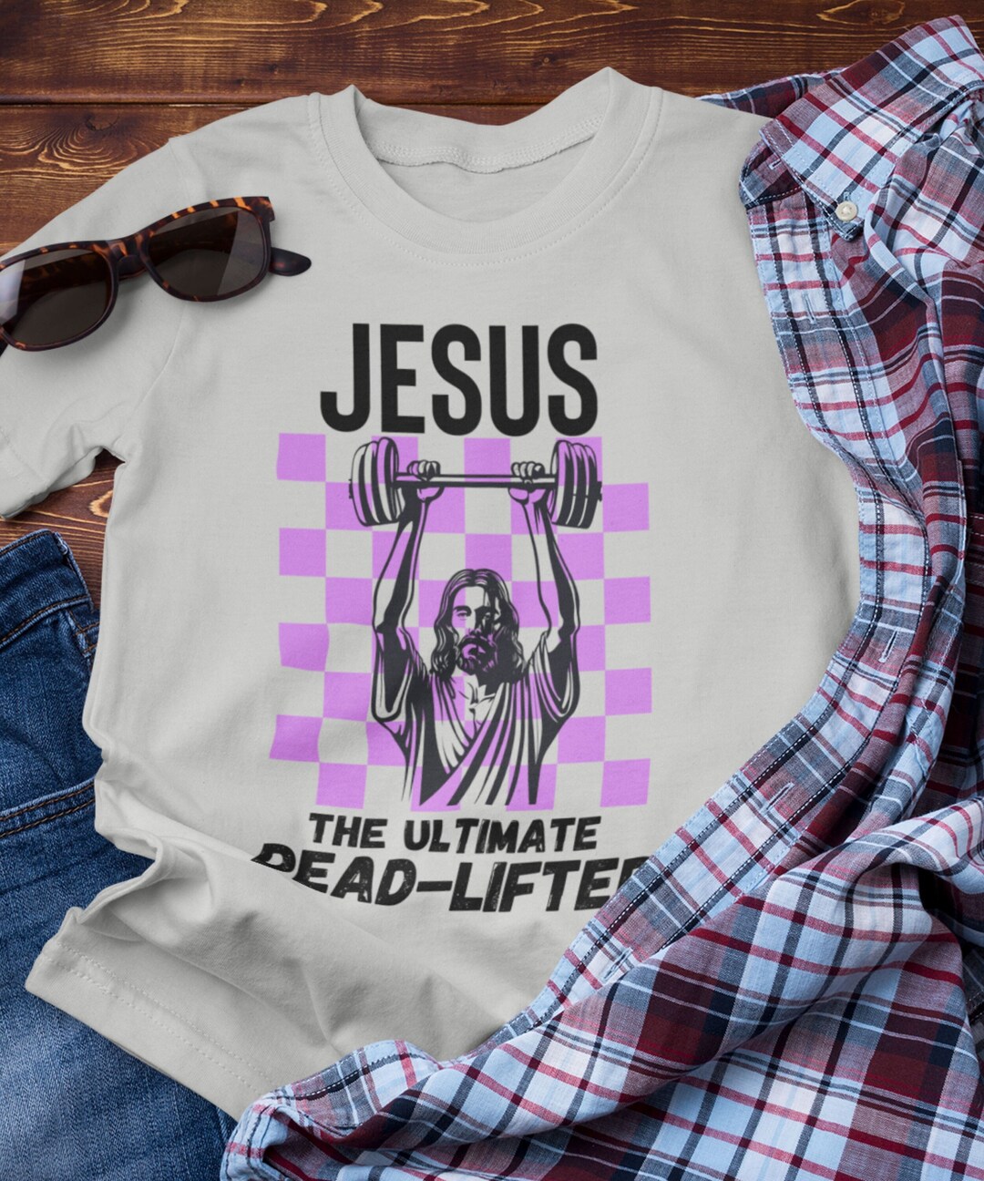 Divine Deadlifting Shirt, Jesus the Ultimate Deadlifter Shirt ...