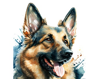Digital Download Abstract Art for German Shepherd Lover Art Gift for ...