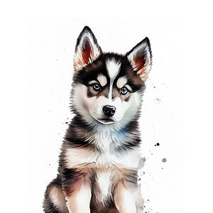 Digital Download Abstract Art for Siberian Husky Lover Art Gift for Dog ...