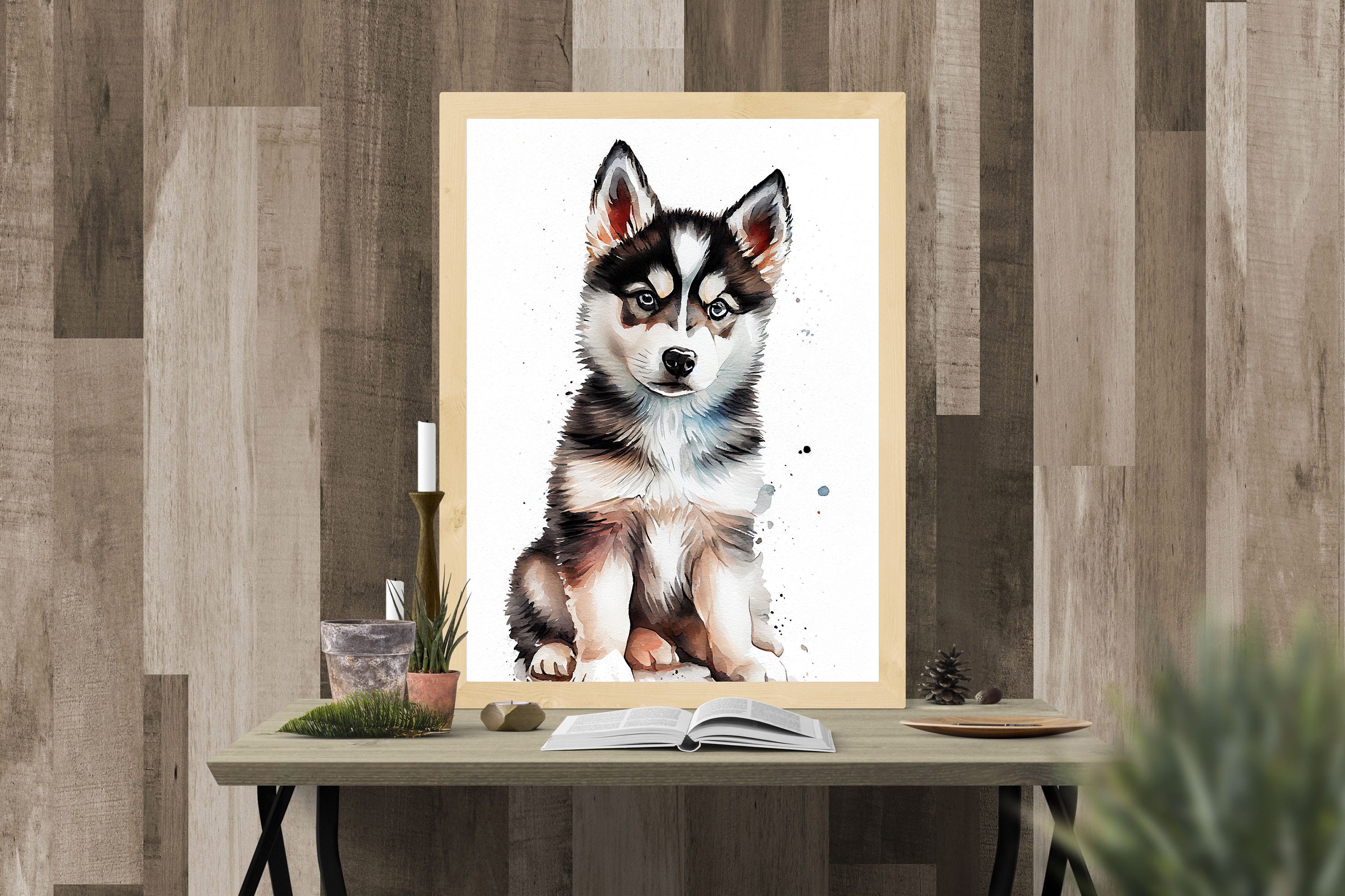 Digital Download Abstract Art for Siberian Husky Lover Art Gift for Dog ...