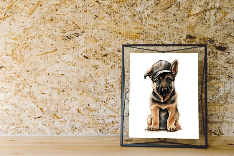 Digital Download Abstract Art for German Shepherd Lover Art Gift for ...