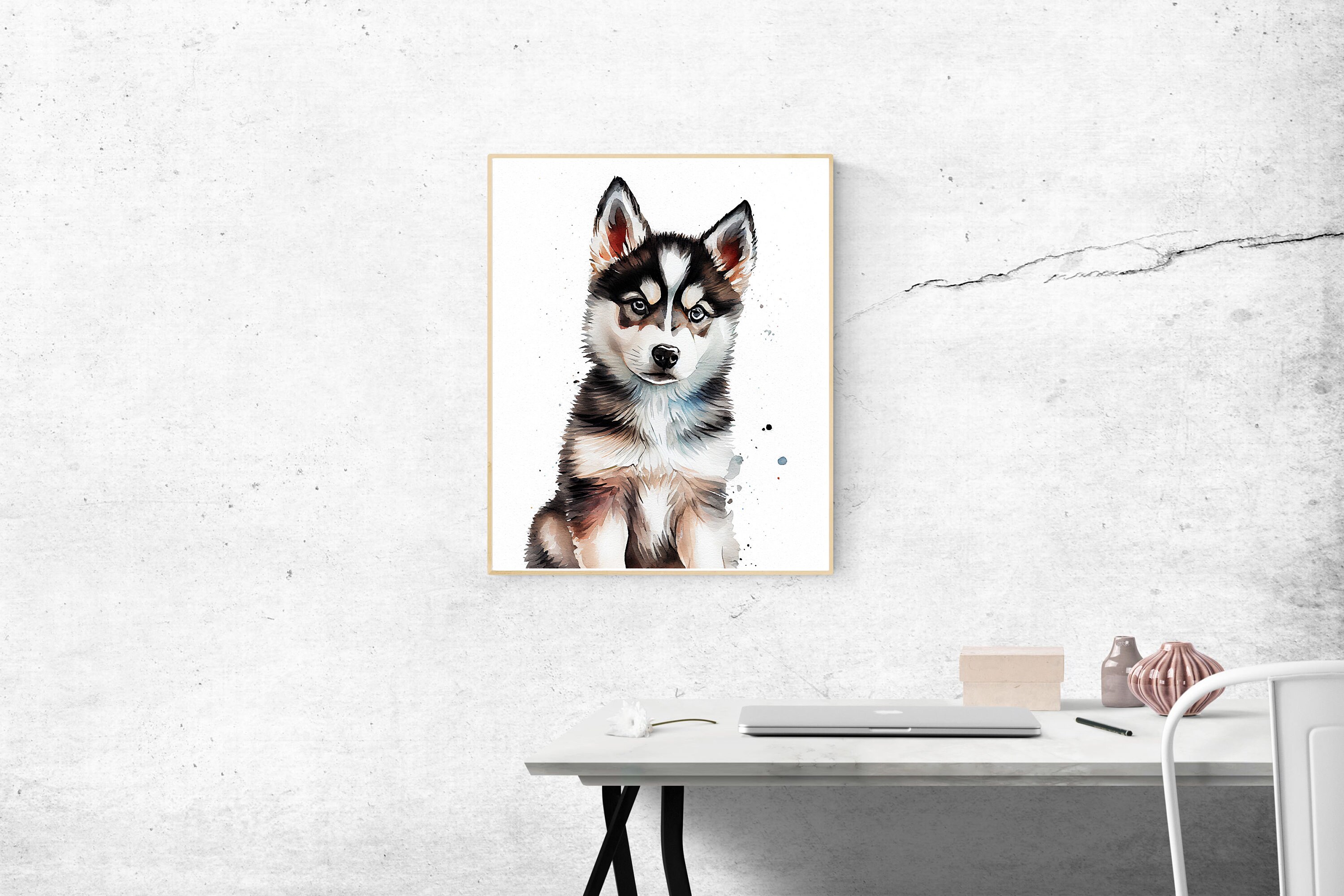 Digital Download Abstract Art for Siberian Husky Lover Art Gift for Dog ...