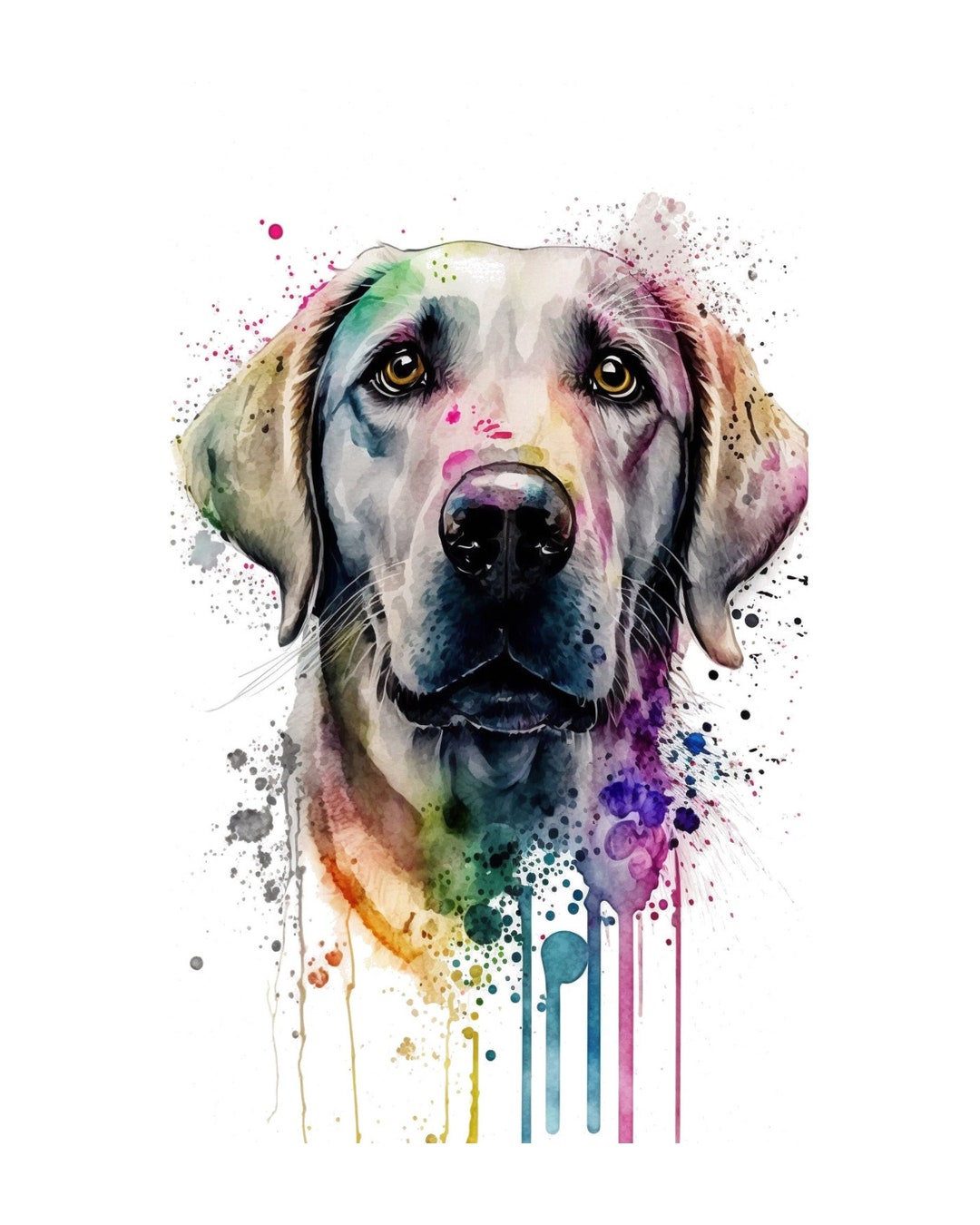 Digital Download Abstract Art for Labrador Retriever Lover Art Gift for ...