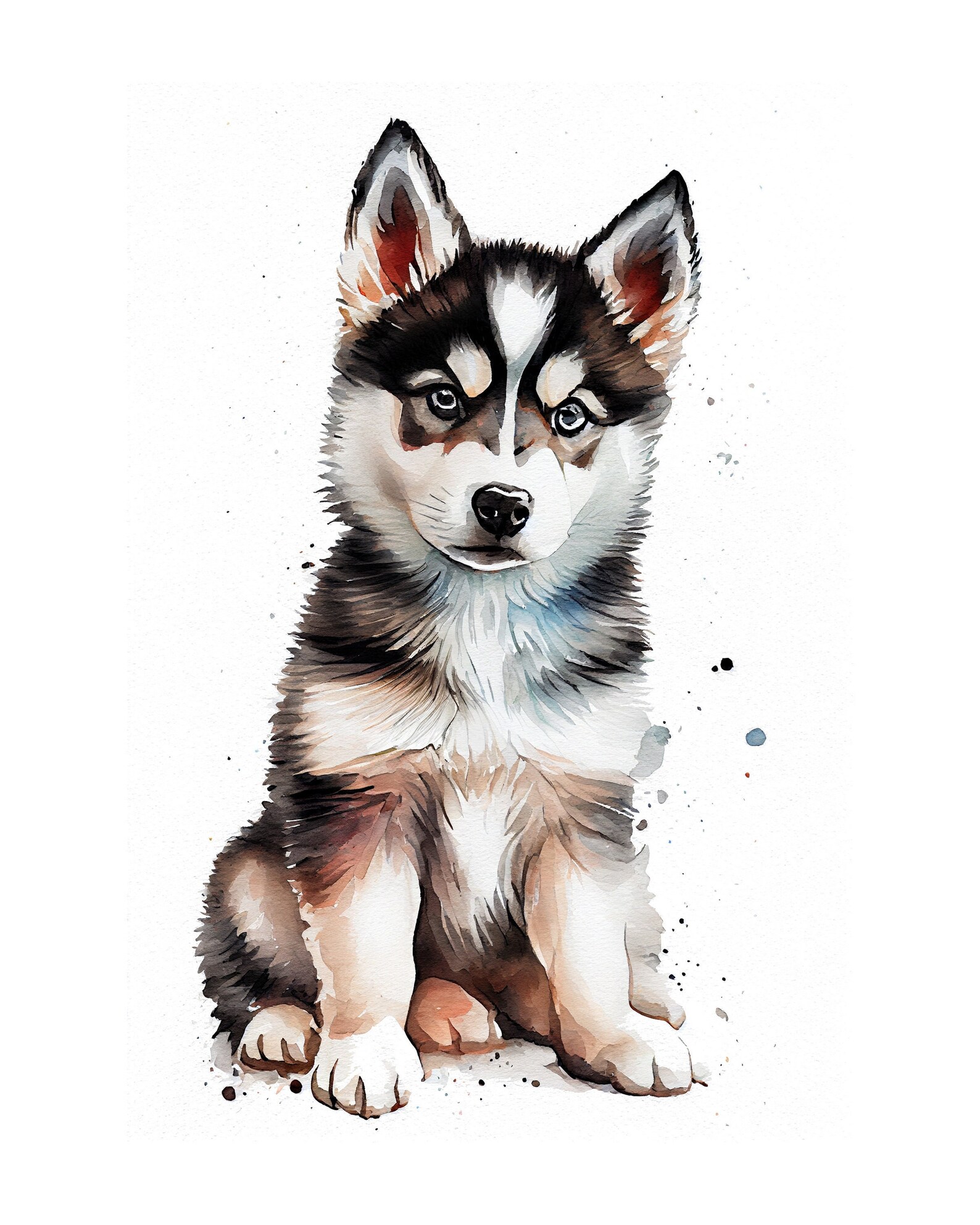 Digital Download Abstract Art for Siberian Husky Lover Art Gift for Dog ...